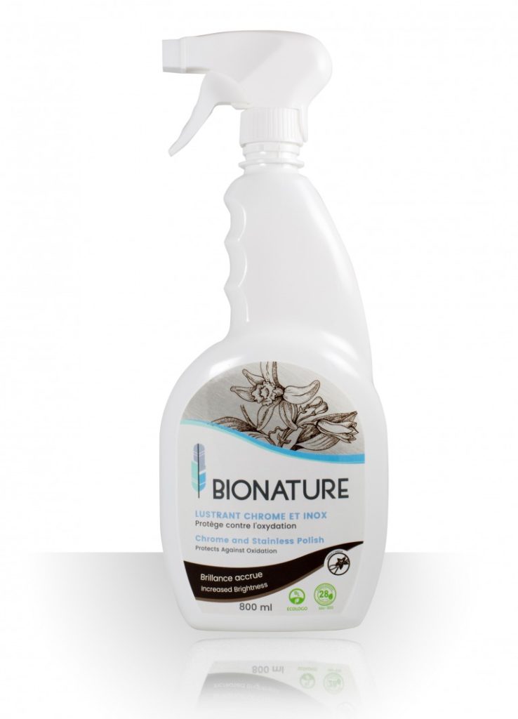 Lustrant pour chrome et inox Bionature 800ml - Novaco Lustrant pour chrome et inox Bionature 800ml - Novaco